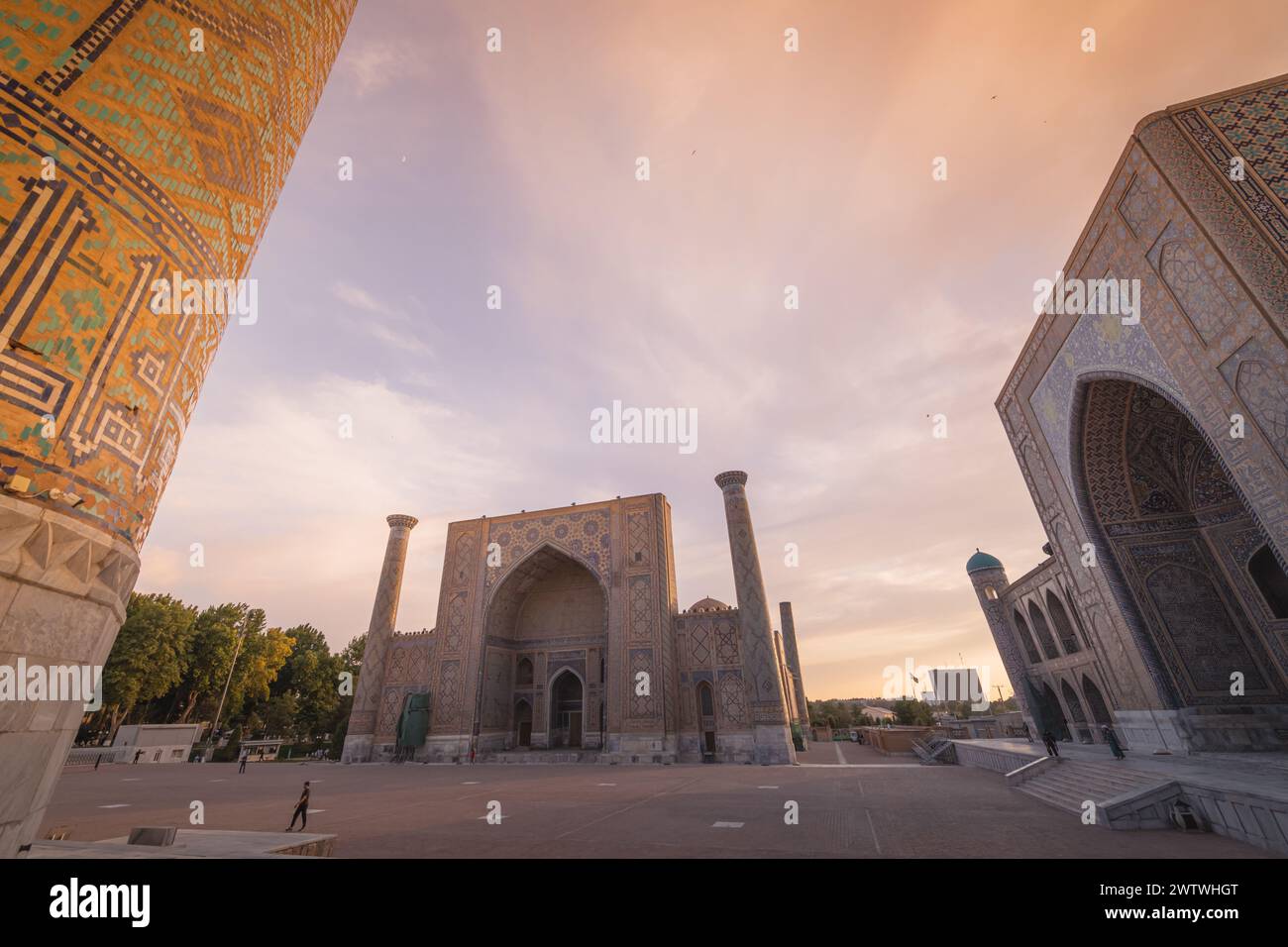 JUNE 23, 2023, SAMARKAND, UZBEKISTAN: Color image of the Registan ...