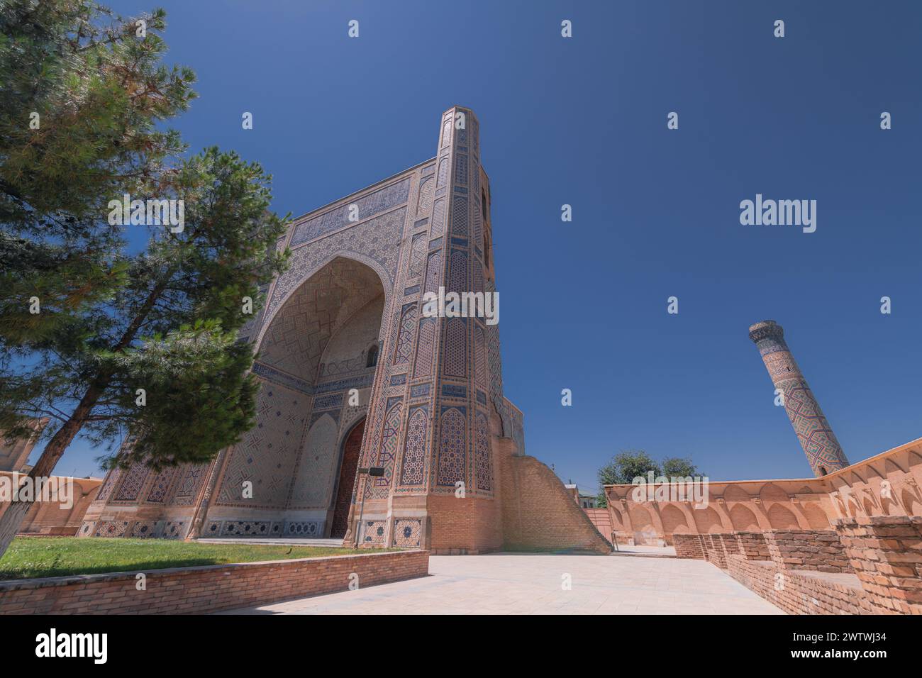 JUNE 20, 2023, SAMARKAND, UZBEKISTAN: Beautiful walls and dome of Bibi ...