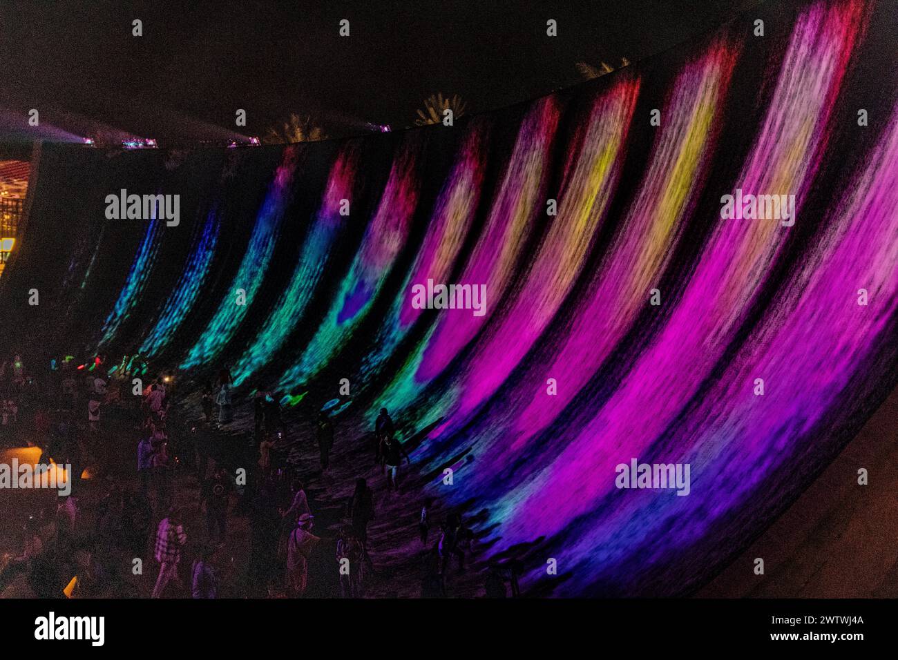 DUBAI, UAE - OCTOBER 28, 2021: Surreal water feature at Expo 2020 in ...