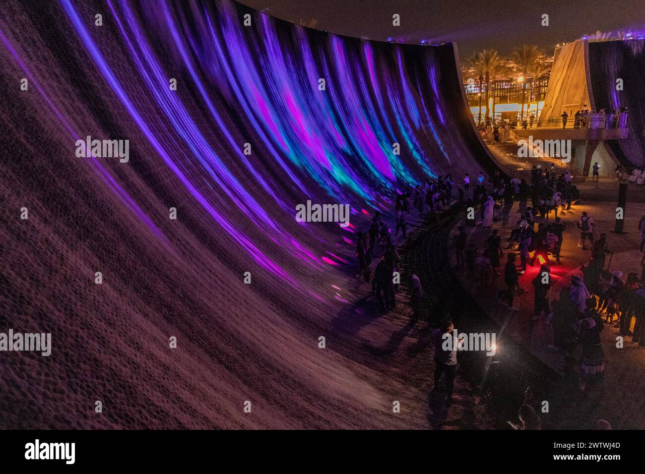 DUBAI, UAE - OCTOBER 28, 2021: Surreal water feature at Expo 2020 in ...