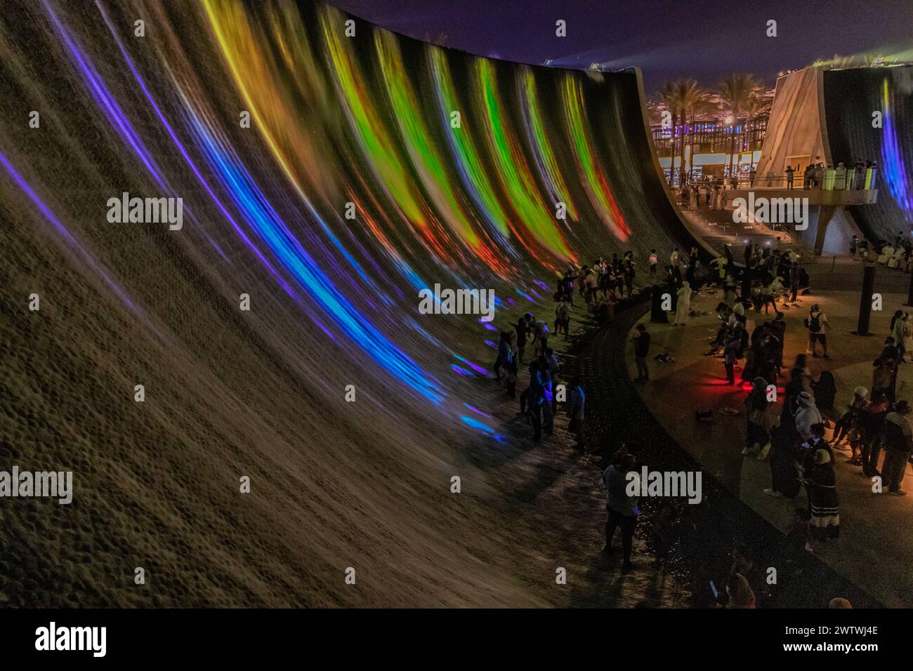 DUBAI, UAE - OCTOBER 28, 2021: Surreal water feature at Expo 2020 in ...