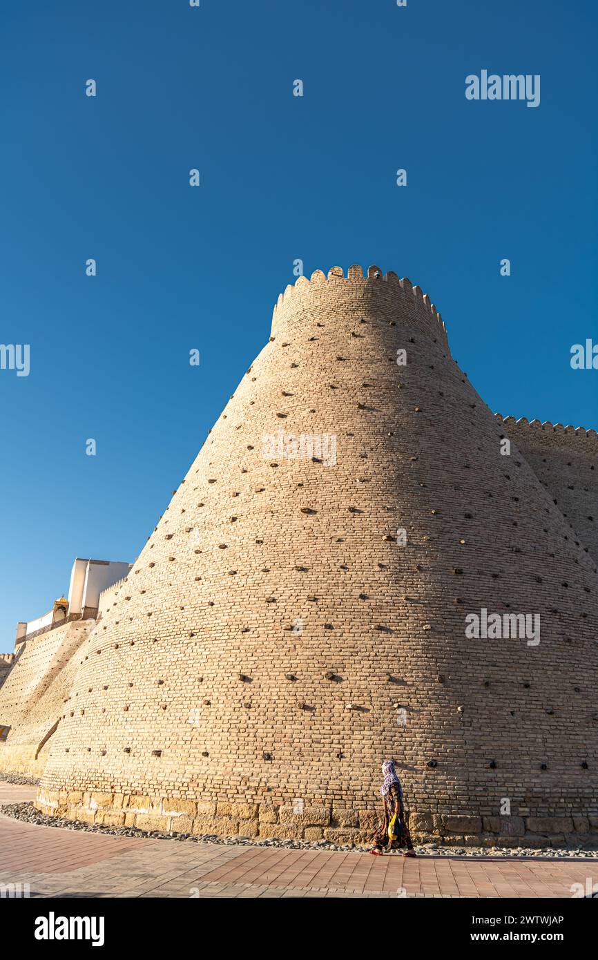 The Ark of Bukhara outside walls. The Ark Citadel is an ancient massive ...
