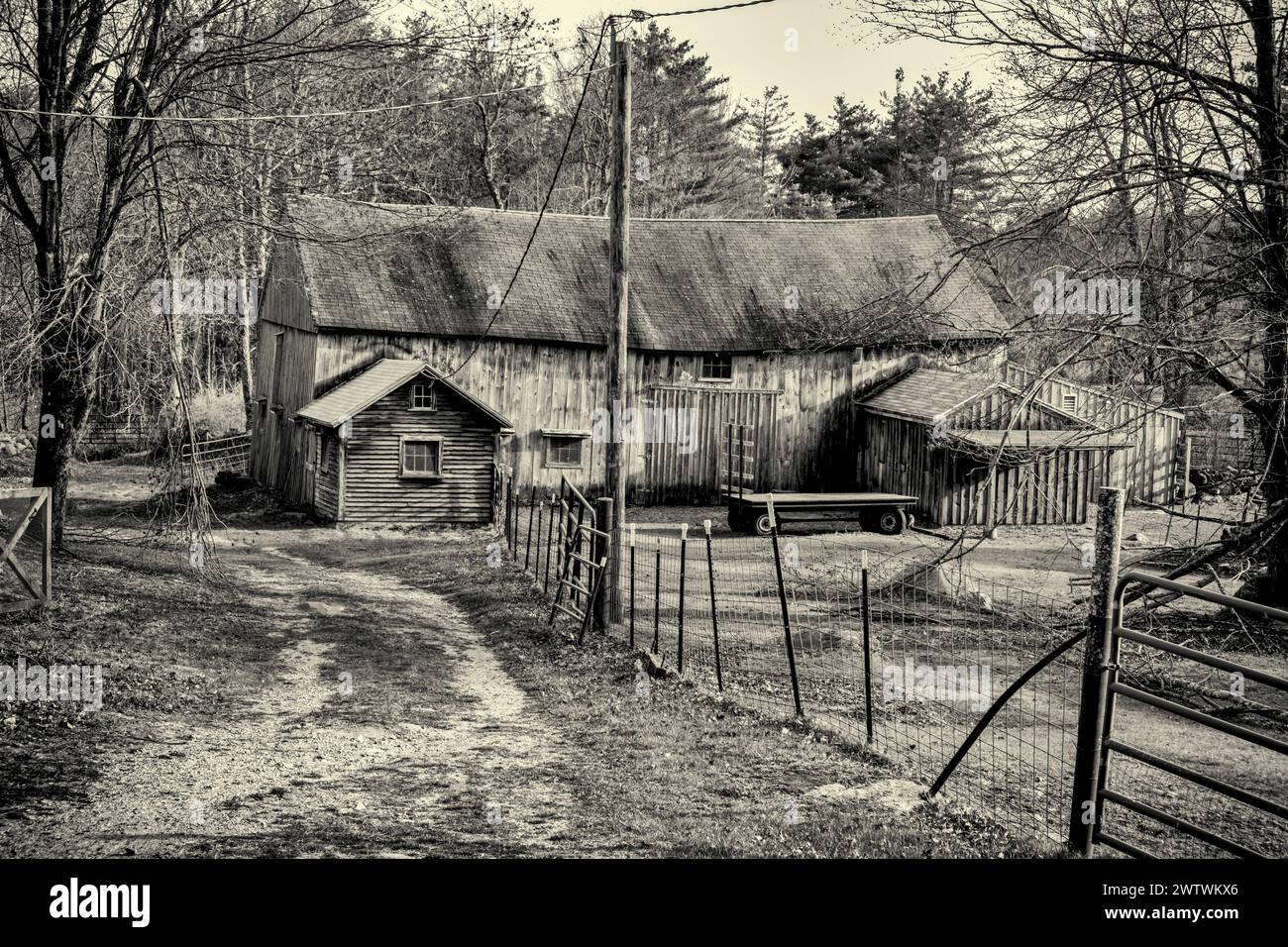 An old barn in a small rural Massachusetts town Stock Photo - Alamy