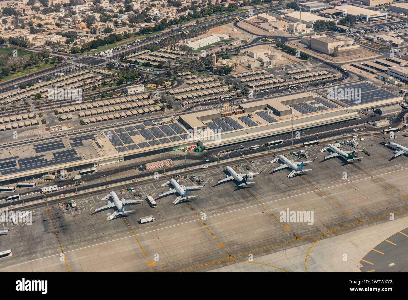 DUBAI, UAE - NOVEMBER 1, 2021: Aerial view of Dubai International ...