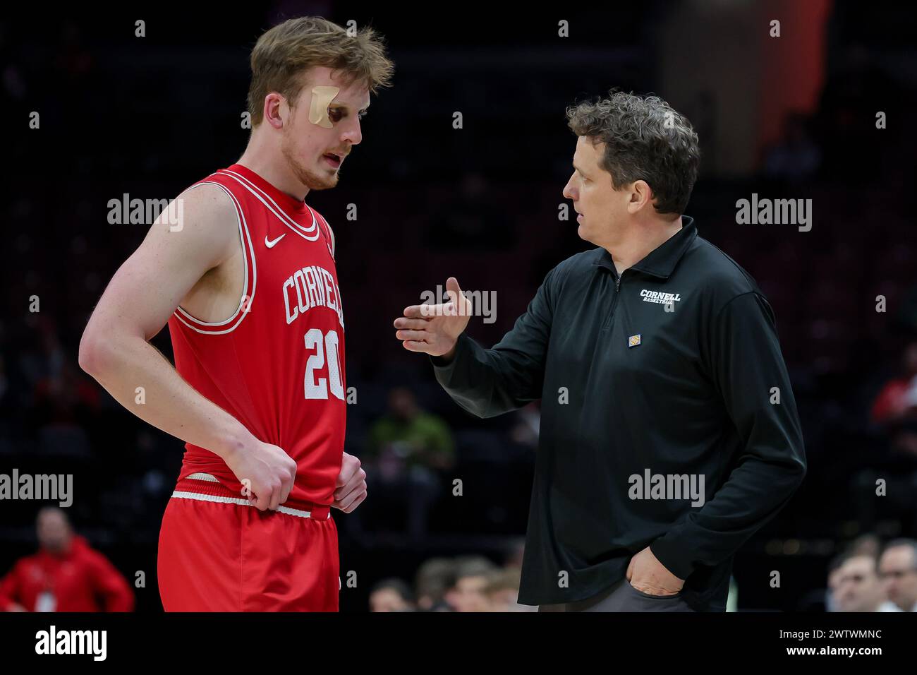 Columbus, Ohio, USA. 19th Mar, 2024. Cornell Big Red head coach Brian ...