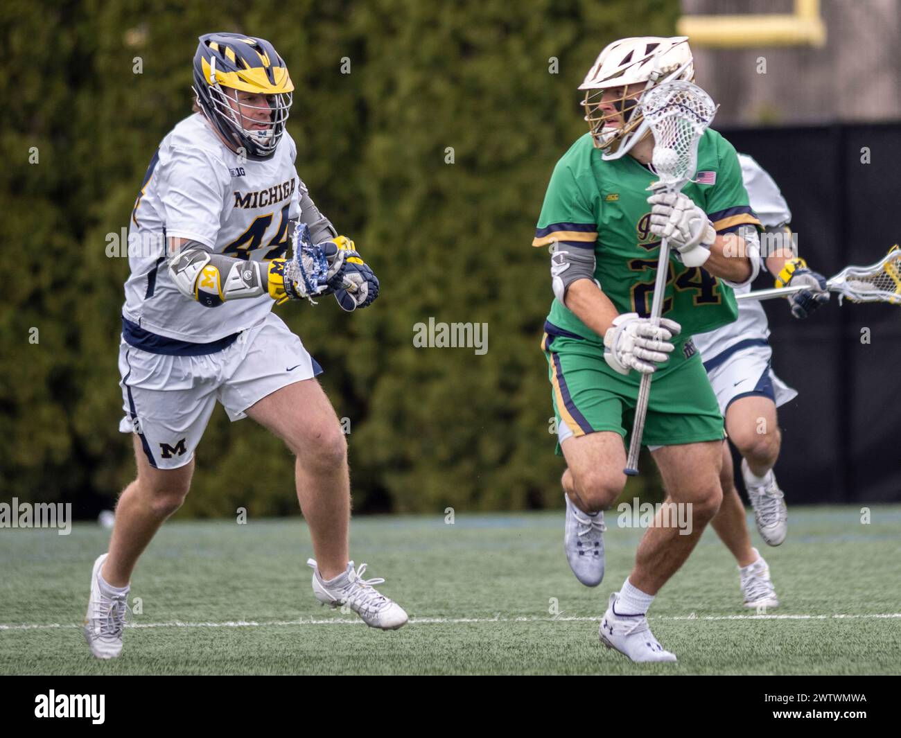 SOUTH BEND, IN - MARCH 16: Notre Dame midfield Ben Ramsey (24) takes ...
