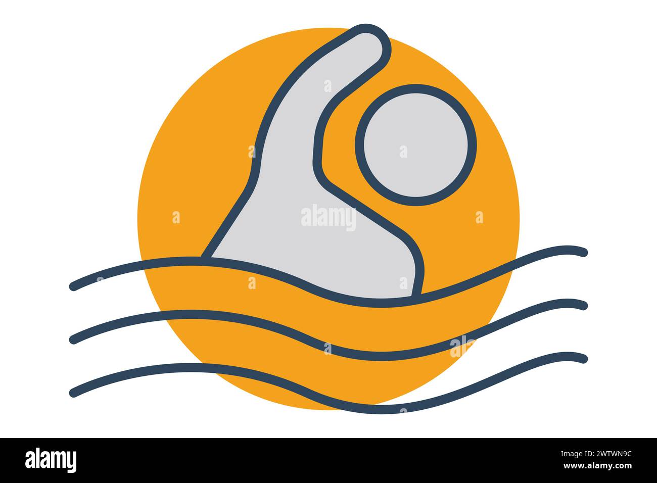 swimming icon. people are swimming. icon related to sport, gym. flat ...