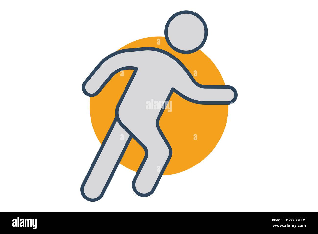 Two people running silhouette Stock Vector Images - Alamy