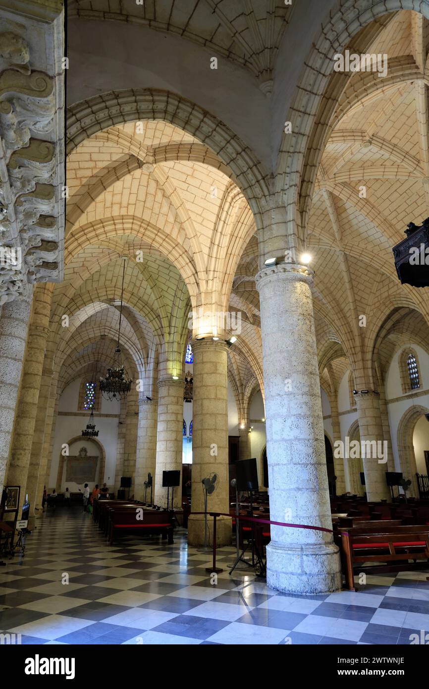 The interior view of Cathedral of Santa Maria la Menor the first ...