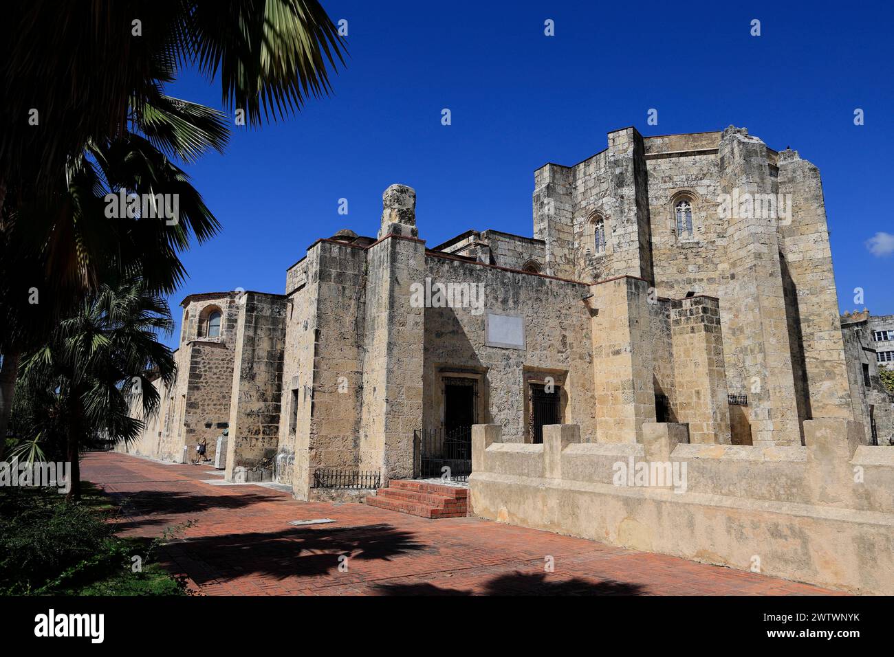 The exterior view of Cathedral of Santa María la Menor in Colonial City ...