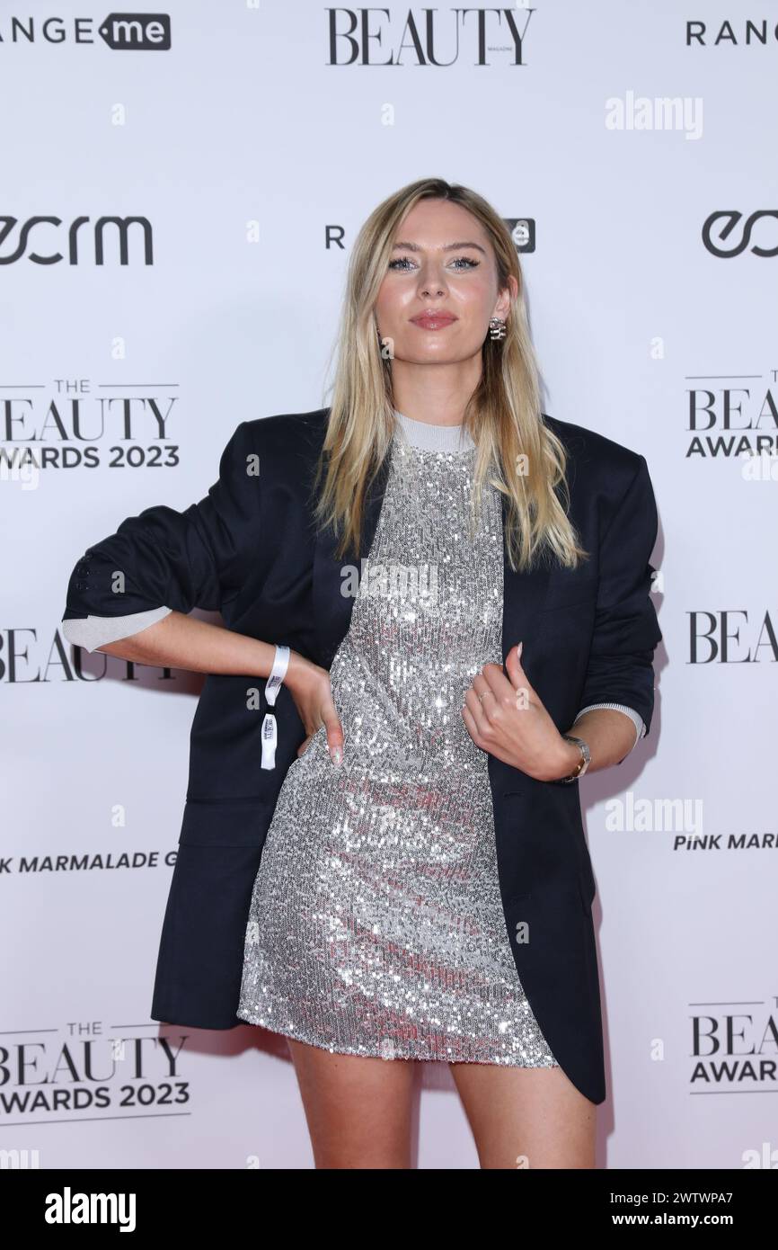 Sian Eleri attends The Beauty Awards at the Honourable Artillery Club ...