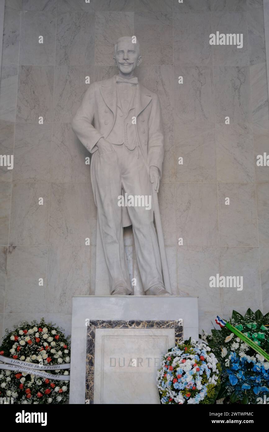 The marble statue of Juan Pablo Duarte, one of the founding father of ...