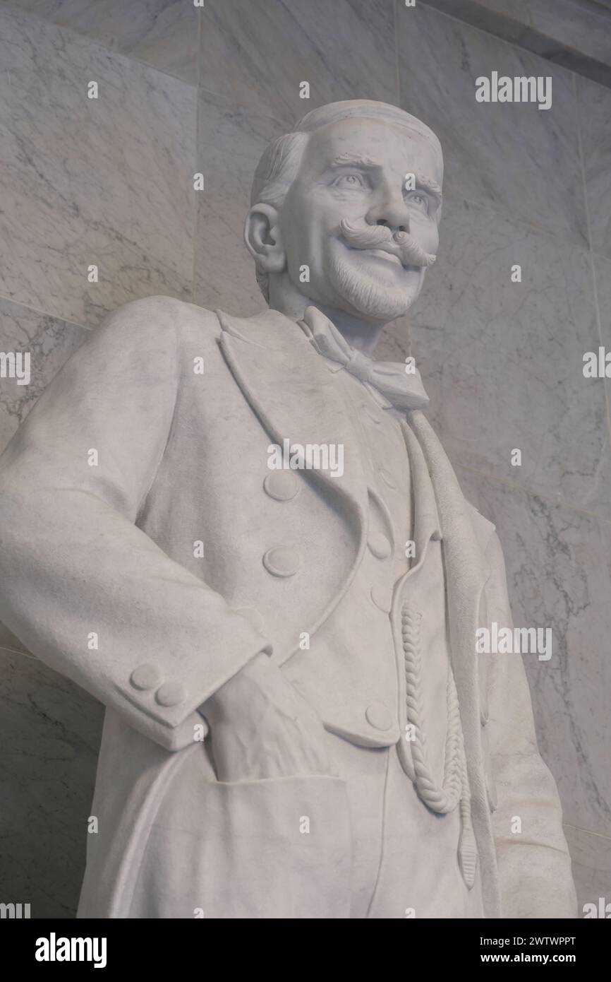 The marble statue of Juan Pablo Duarte the one of the founding father ...