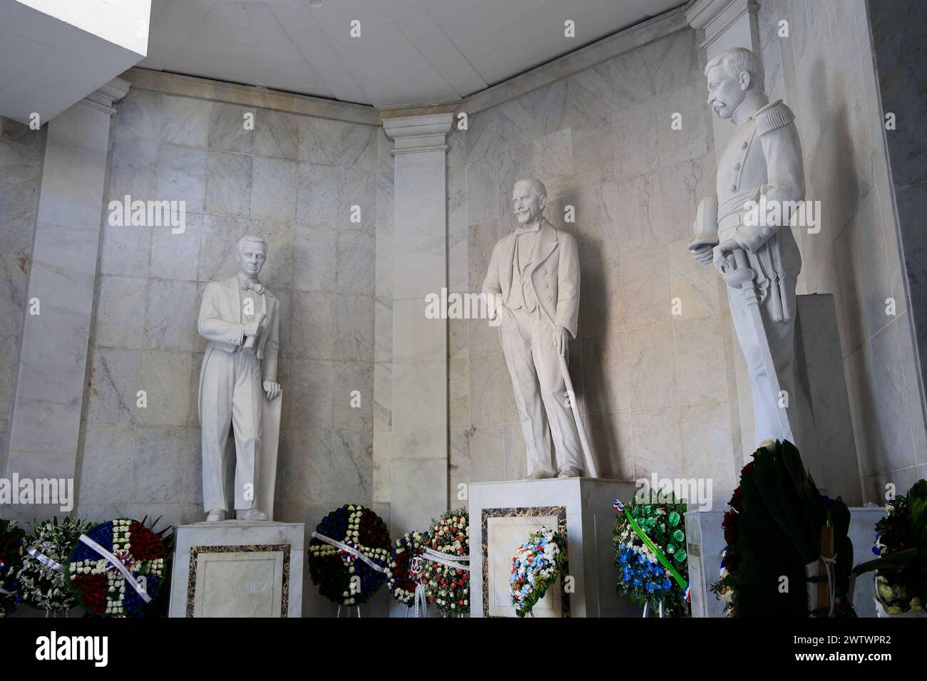 The statues of Juan Pablo Duarte, Francisco del Rosario Sánchez, and ...