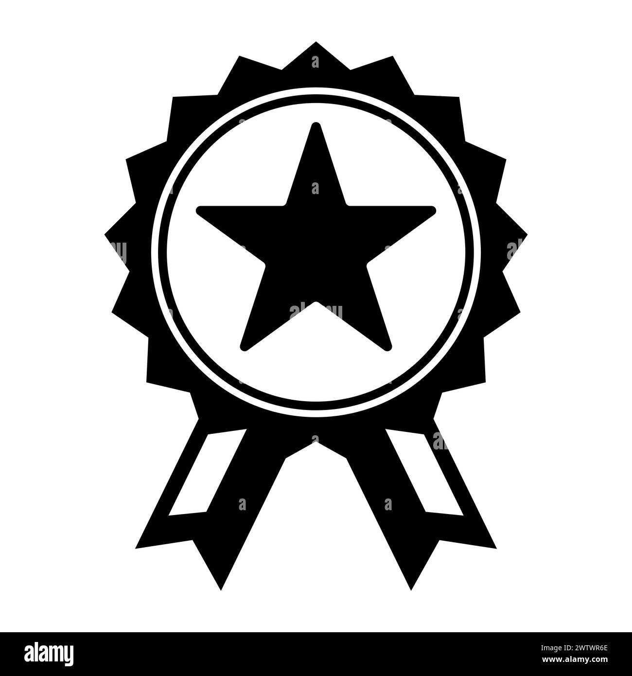 black vector award icon on white background Stock Vector Image & Art ...