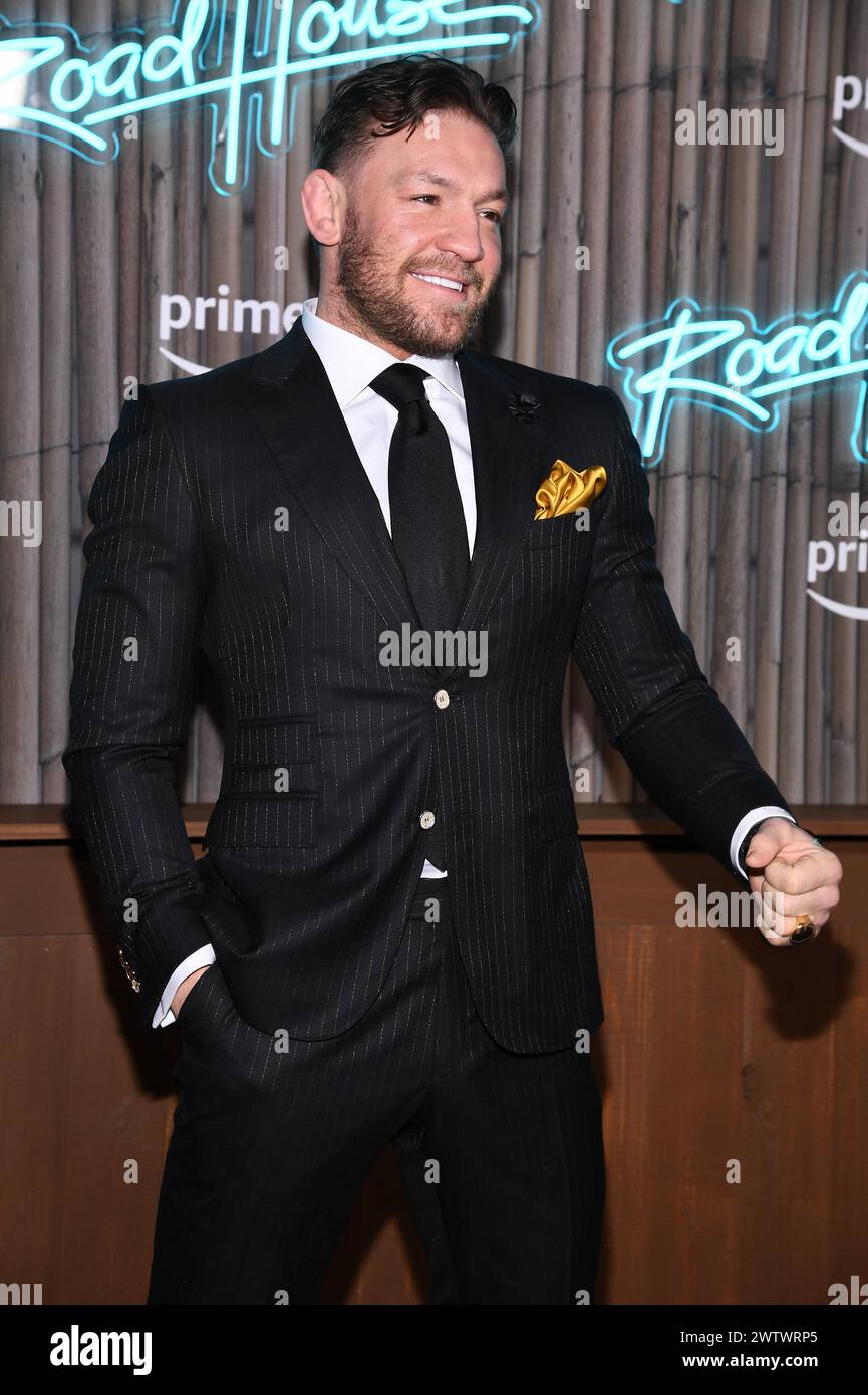 New York, USA. 19th Mar, 2024. Conor McGregor attends the 'Roadhouse ...