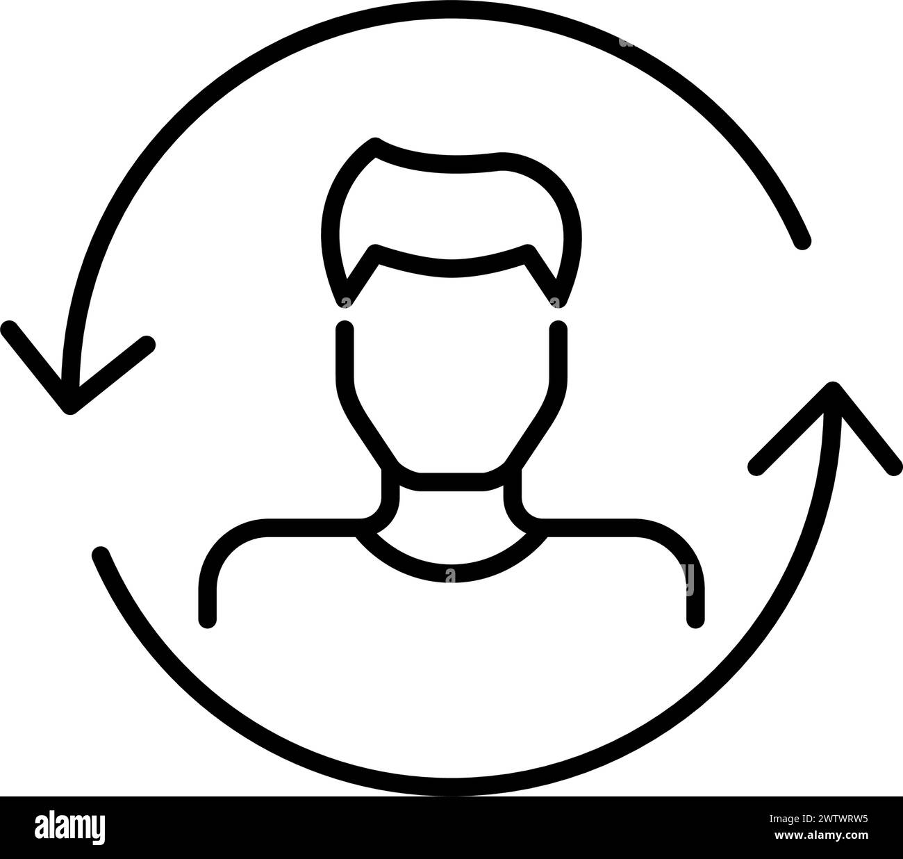 Social media profile update and digital persona transformation. Male ...