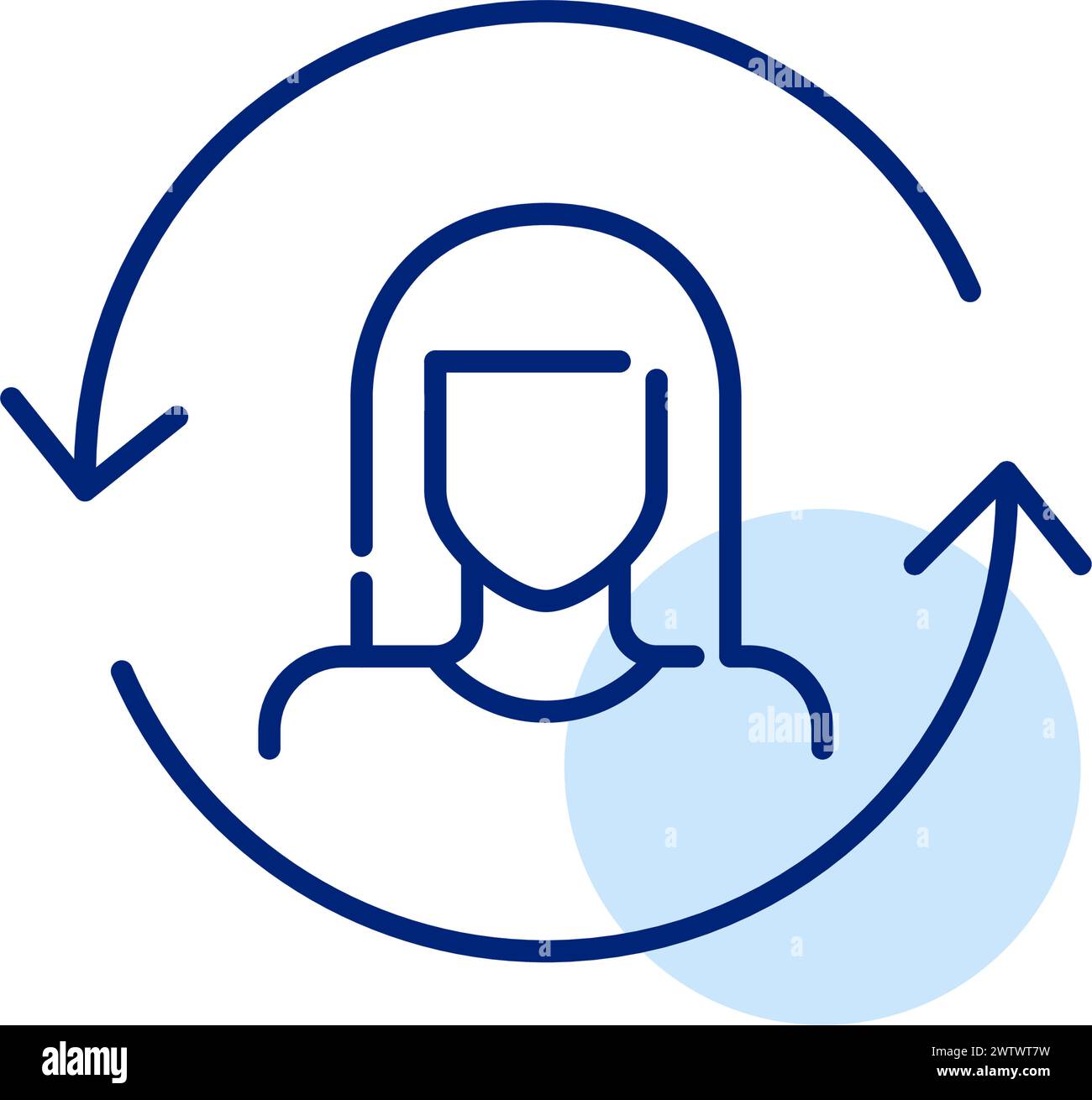 Social media profile update and digital persona transformation. Female ...