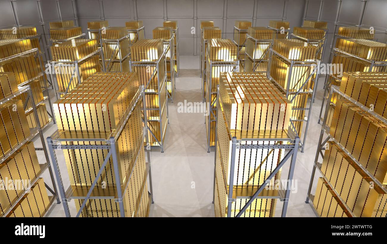 Bank vault gold bars hi-res stock photography and images - Alamy