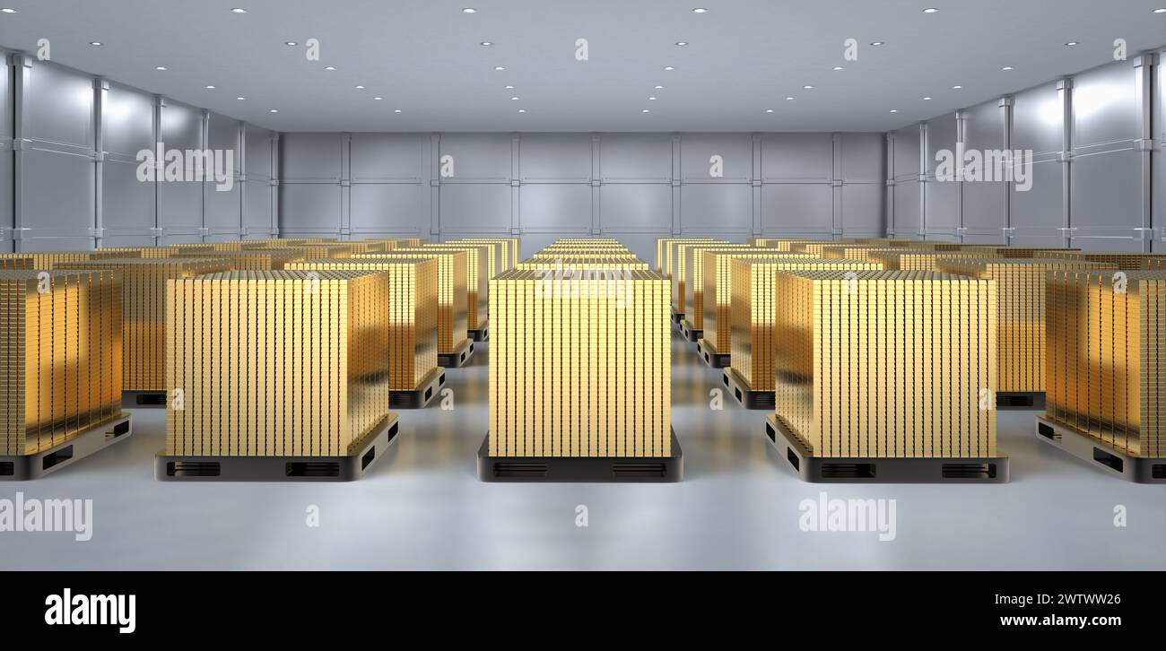 Gold bars vault hi-res stock photography and images - Alamy