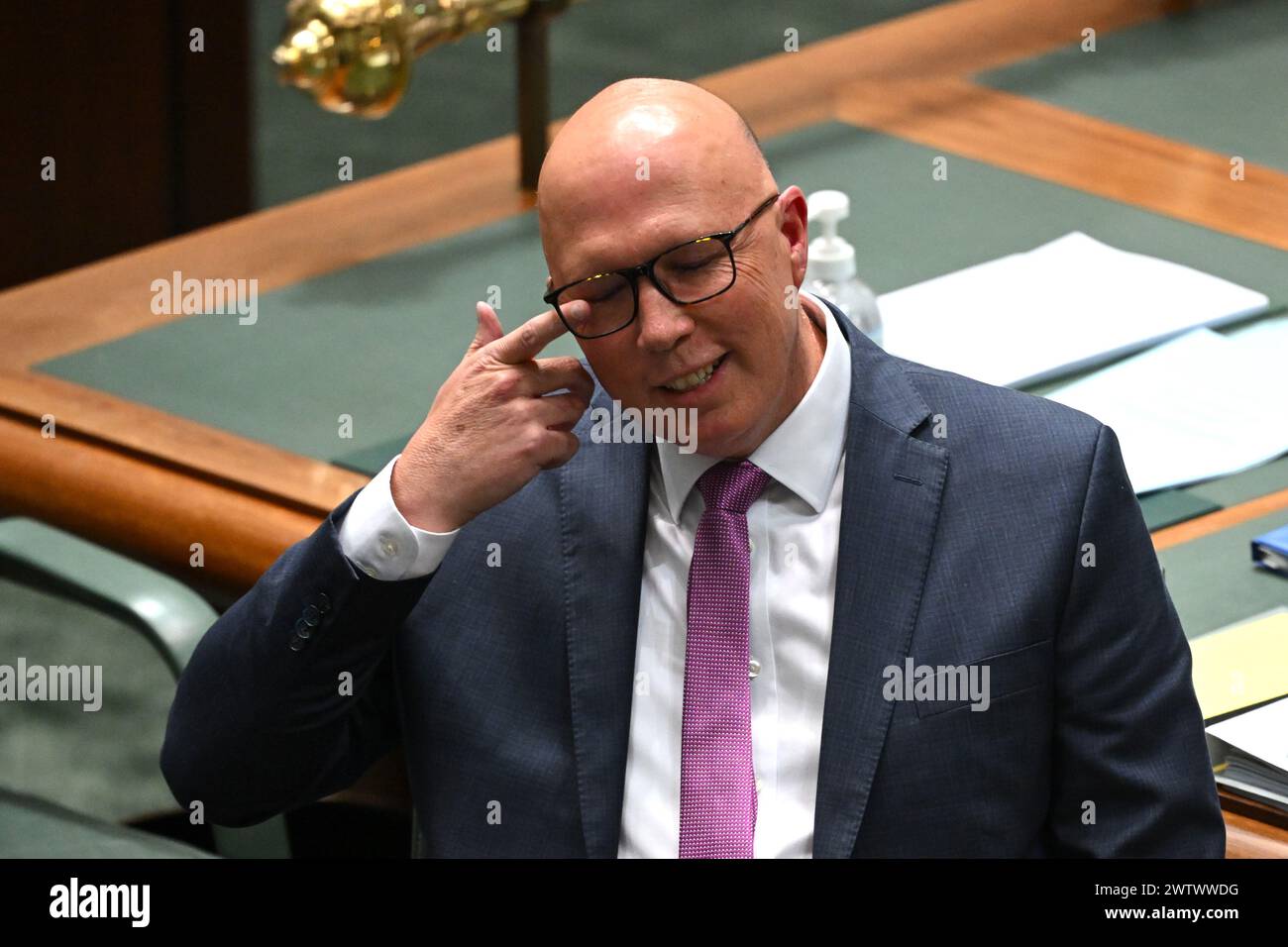 Canberra, Australia. 20th Mar, 2024. Australian Opposition Leader Peter ...