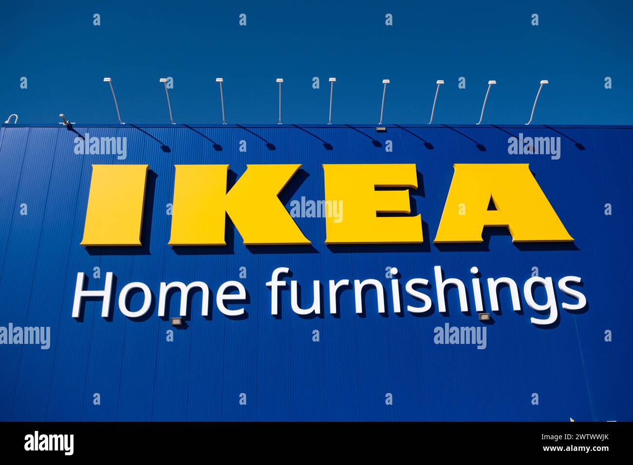 17 March 2024 - Calgary Alberta Canada - Ikea signage outside a store ...