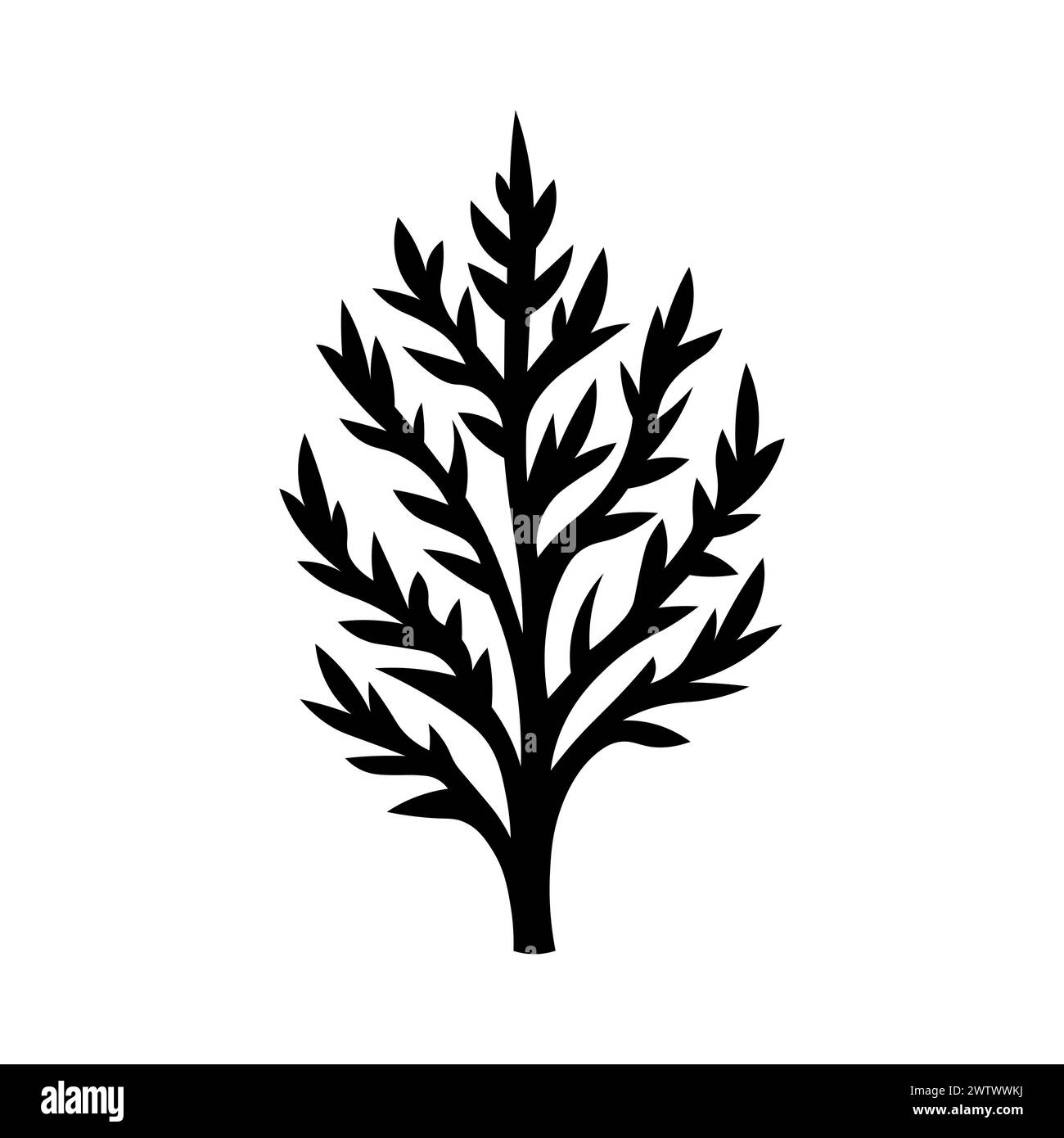 black vector bush icon on white background Stock Vector Image & Art - Alamy