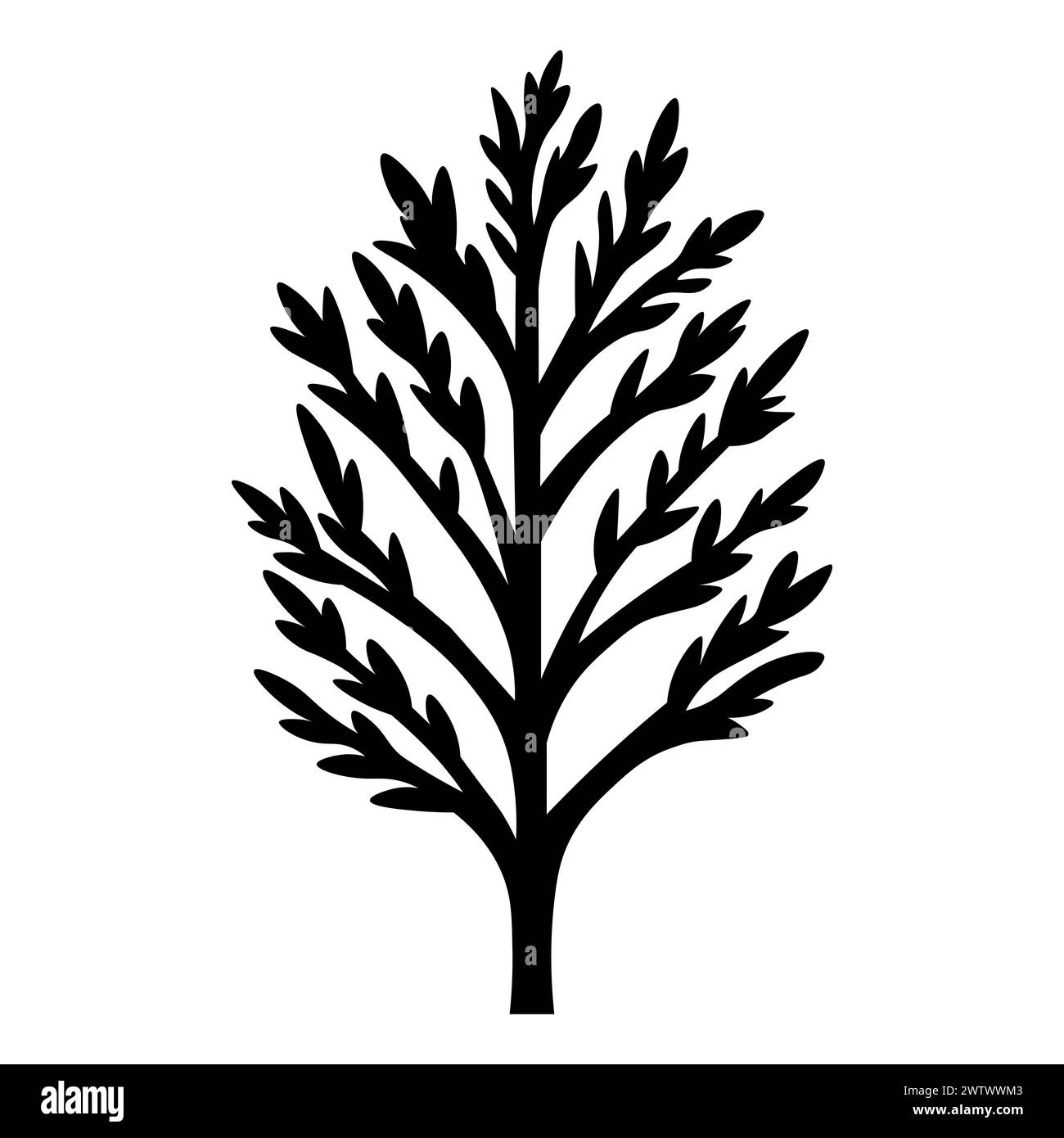 black vector bush icon on white background Stock Vector Image & Art - Alamy