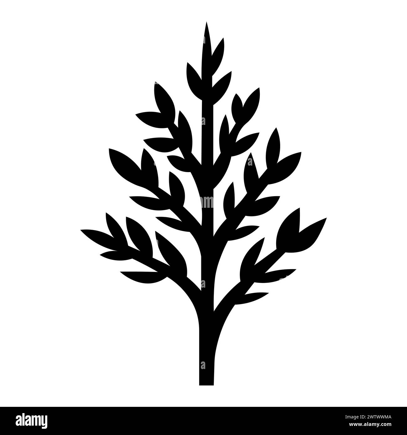 black vector bush icon on white background Stock Vector Image & Art - Alamy