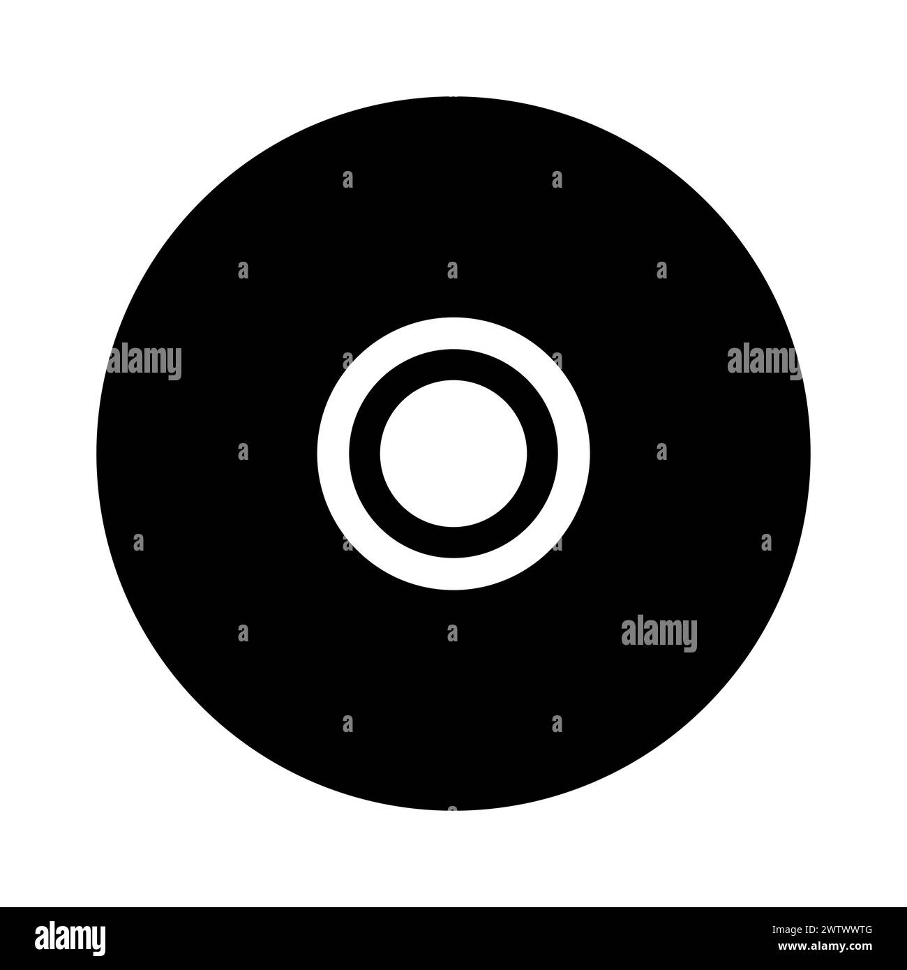 black vector CD icon on white background Stock Vector Image & Art - Alamy