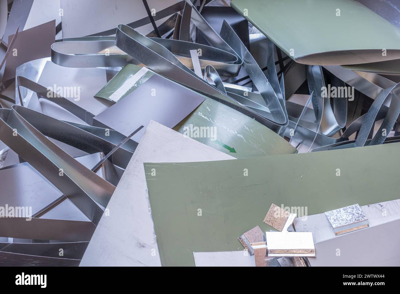Scrap Metal in Junkyard ready for recycling Stock Photo - Alamy