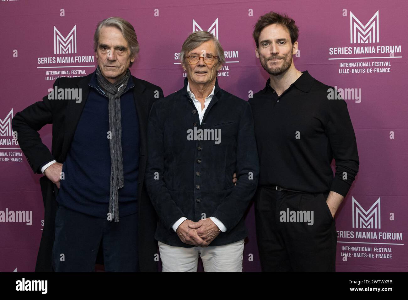 Lille, France. 19th Mar, 2024. Jeremy Irons, Billie August and Sam ...