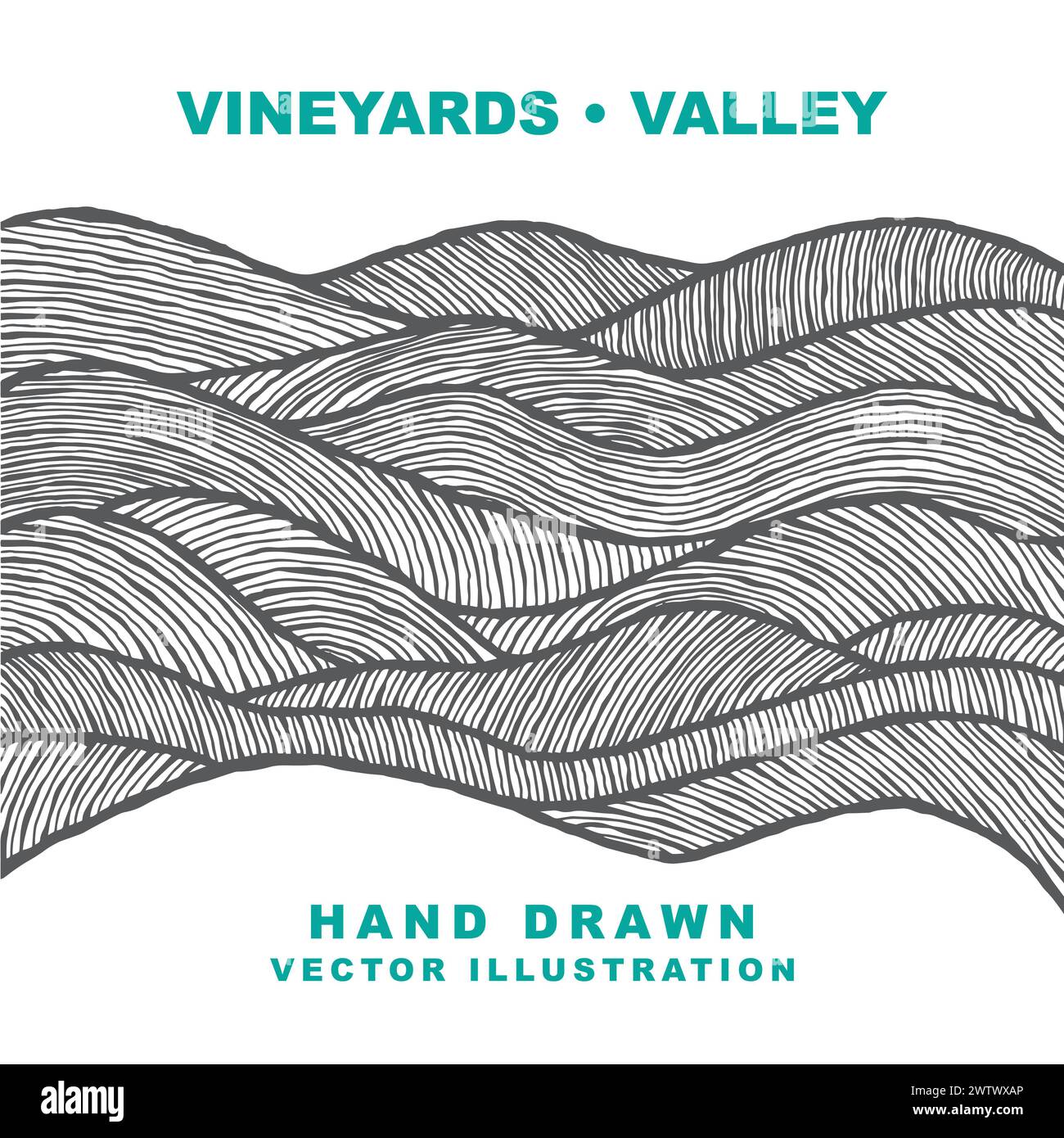 Hill with vineyards Stock Vector Images - Alamy