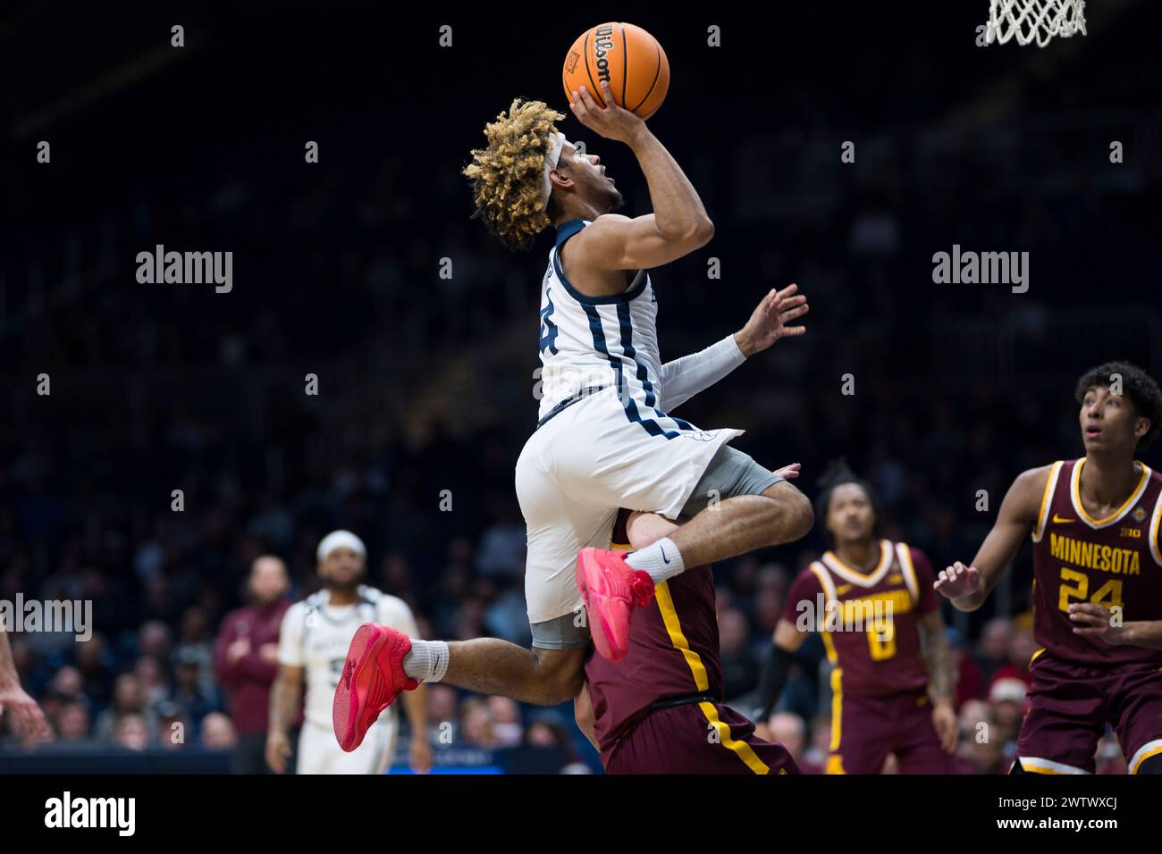 INDIANAPOLIS, IN - MARCH 19: Butler Bulldogs guard DJ Davis (4) drives ...