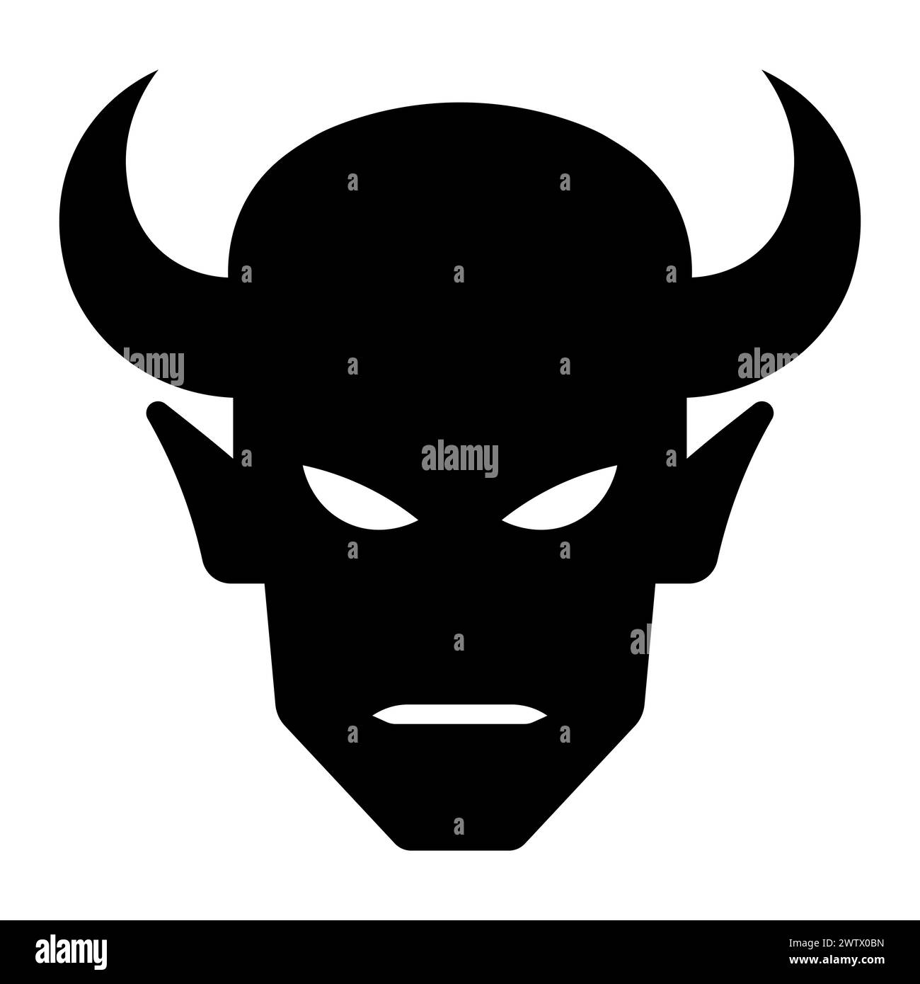black vector devil icon on white background Stock Vector Image & Art ...