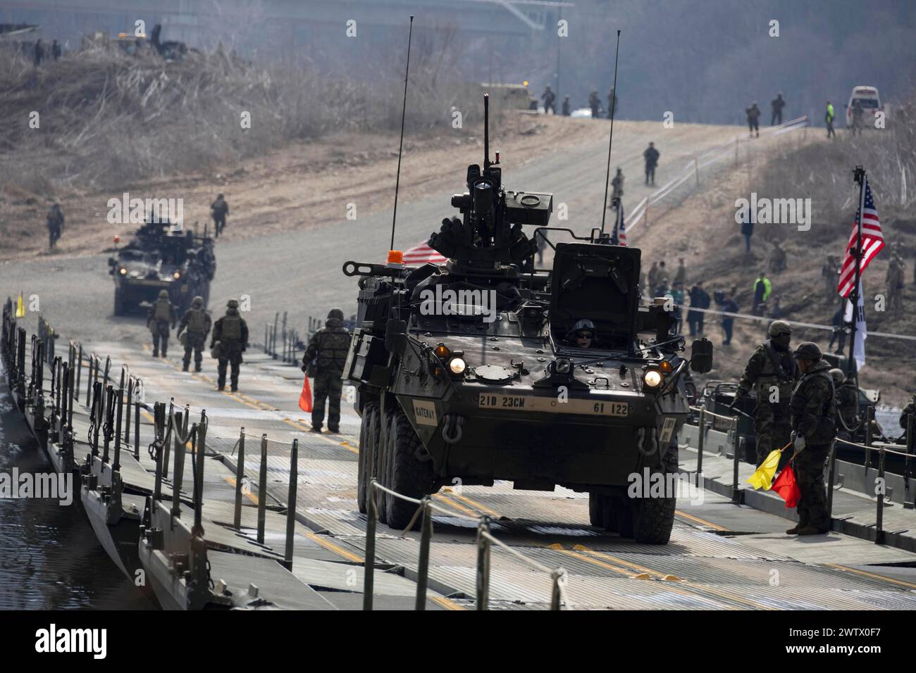 U.S. soldiers from the 11th Engineer Battalion and 2nd Infantry ...