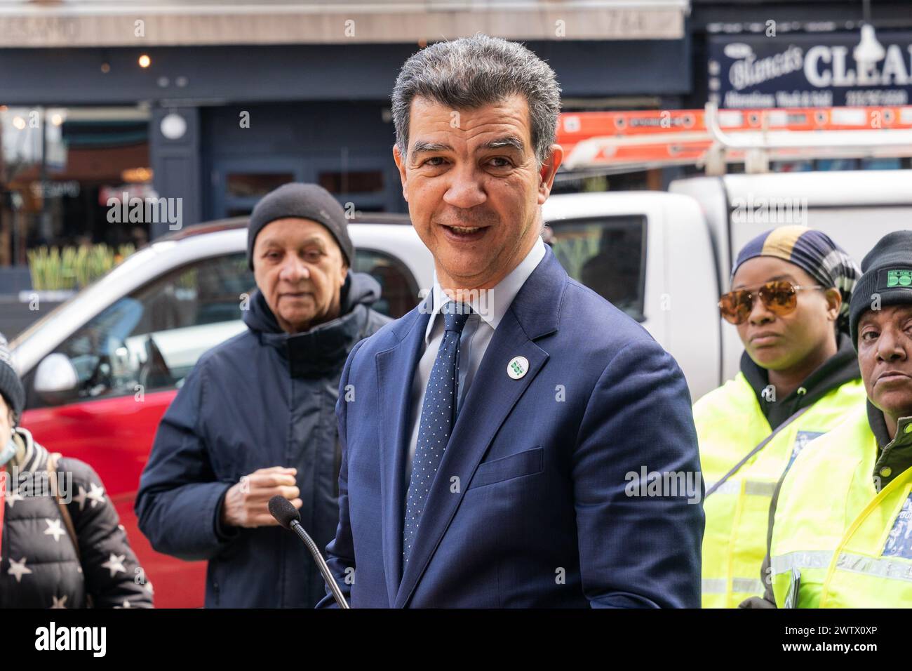 City DOT Commissioner Ydanis Rodriguez speaks during press briefing on ...