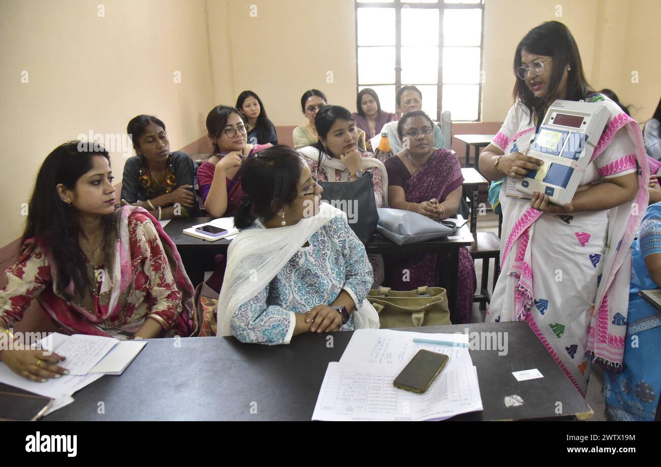 Guwahati, Guwahati, India. 19th Mar, 2024. A woman master trainer ...