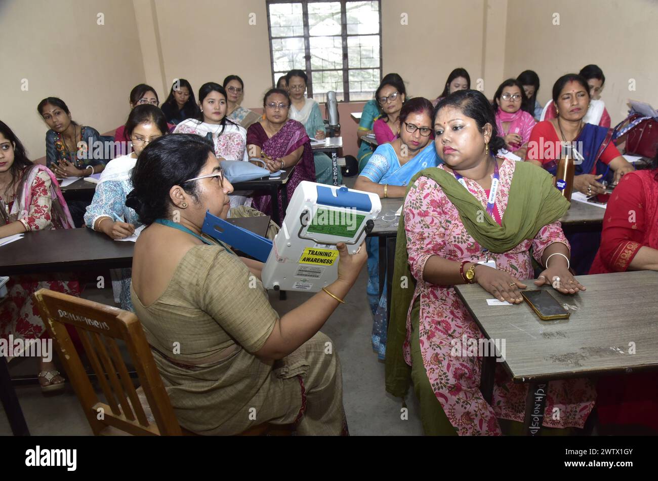 Guwahati, Guwahati, India. 19th Mar, 2024. A woman master trainer ...