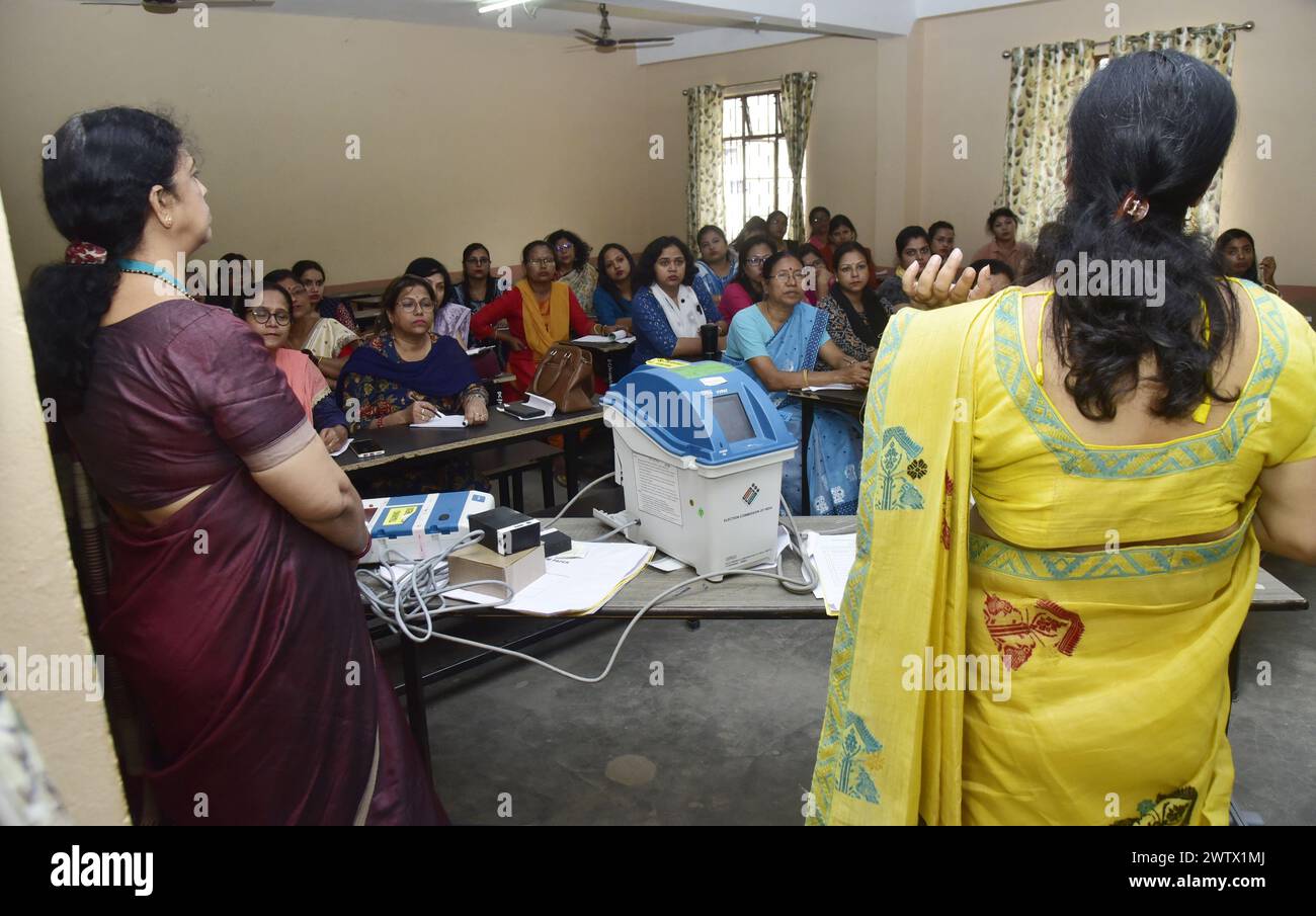 Guwahati, Guwahati, India. 19th Mar, 2024. A woman master trainer ...