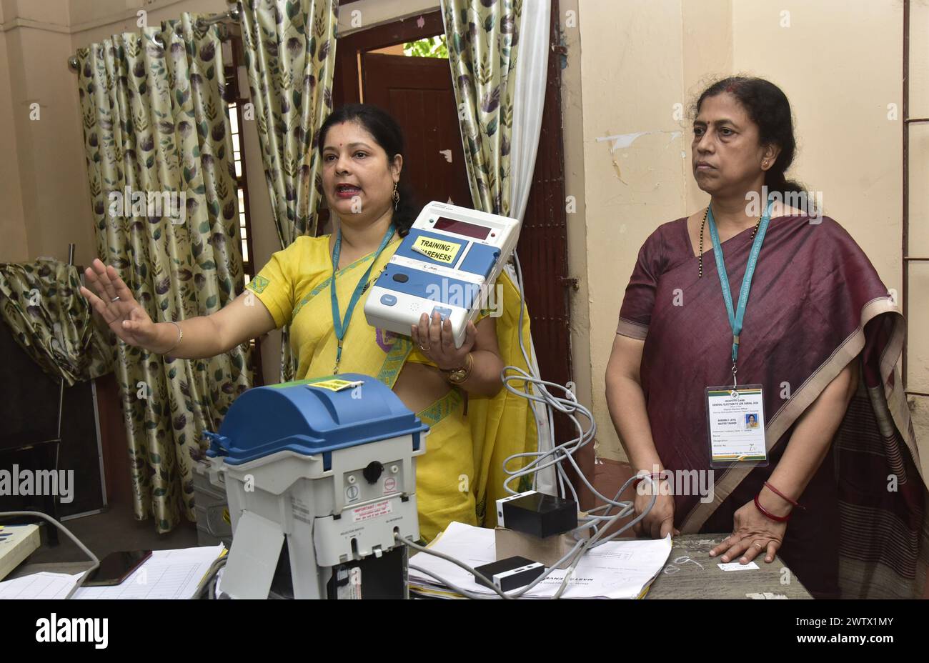 Guwahati, Guwahati, India. 19th Mar, 2024. A woman master trainer ...