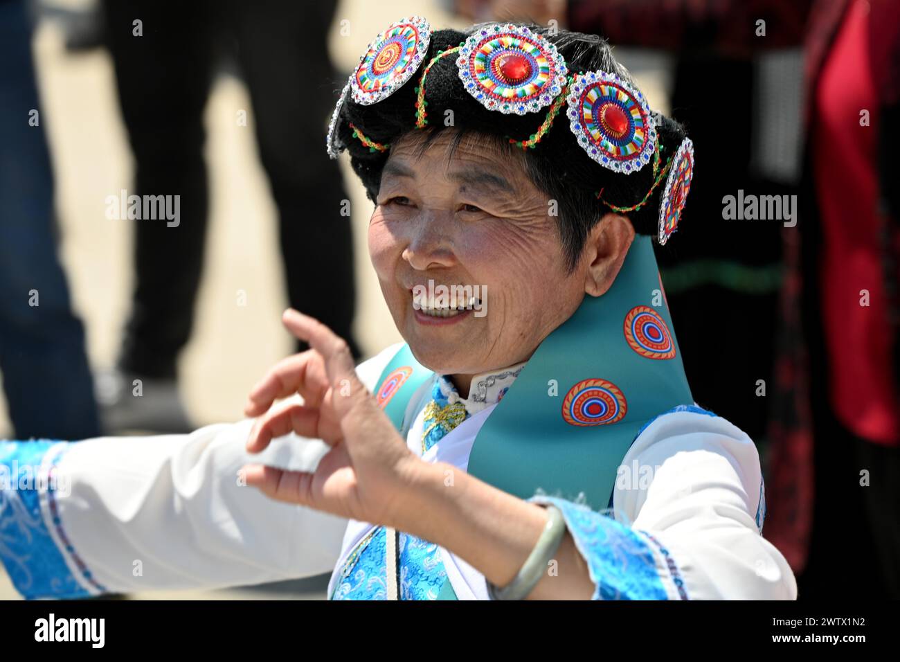 **CHINESE MAINLAND, HONG KONG, MACAU AND TAIWAN OUT** People celebrate ...