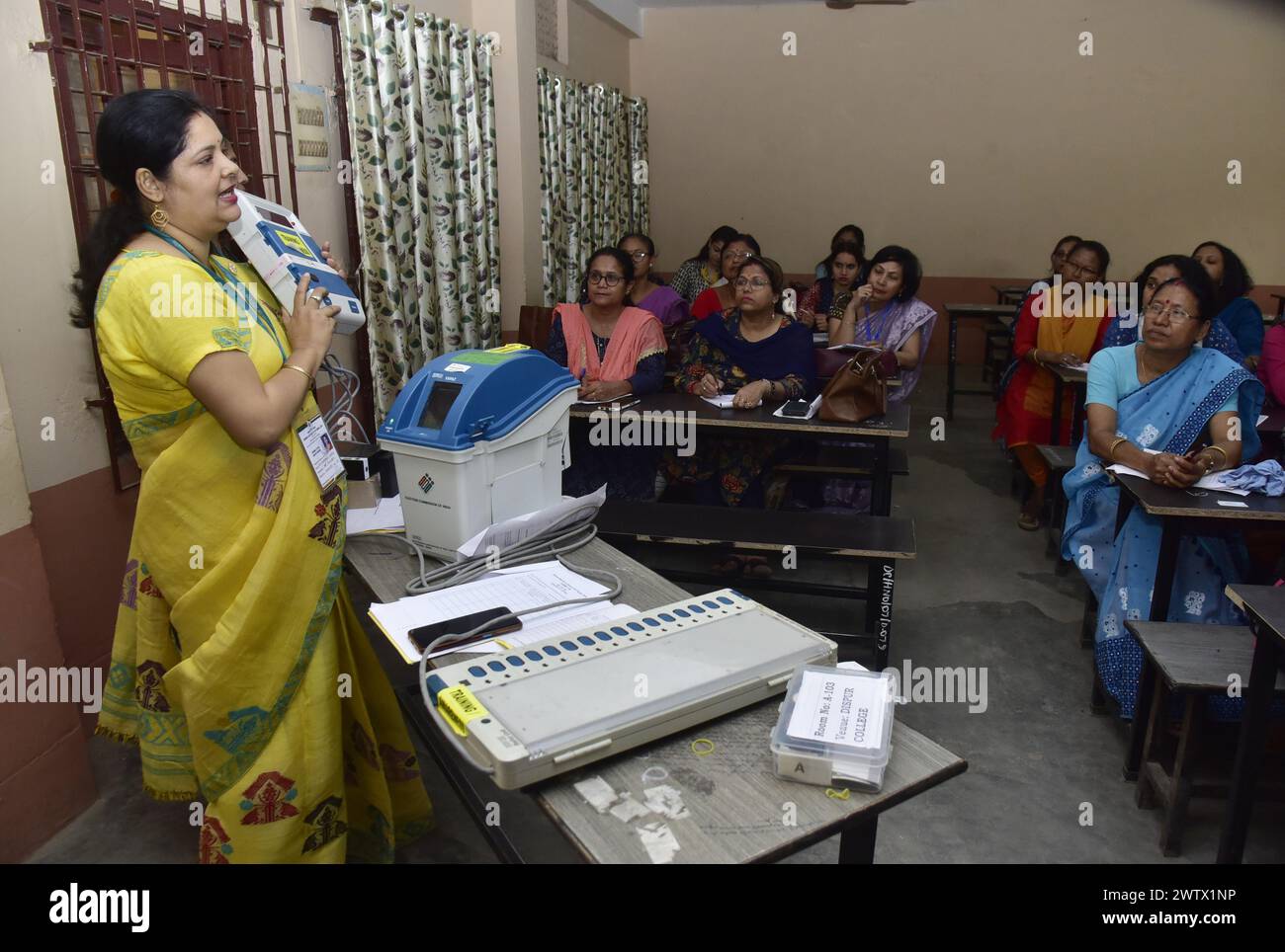 Guwahati, Guwahati, India. 19th Mar, 2024. A woman master trainer ...