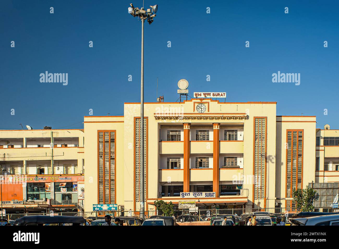 05 26 2011 Vintage Atr Deco Surat railway station on westarn Railway ...