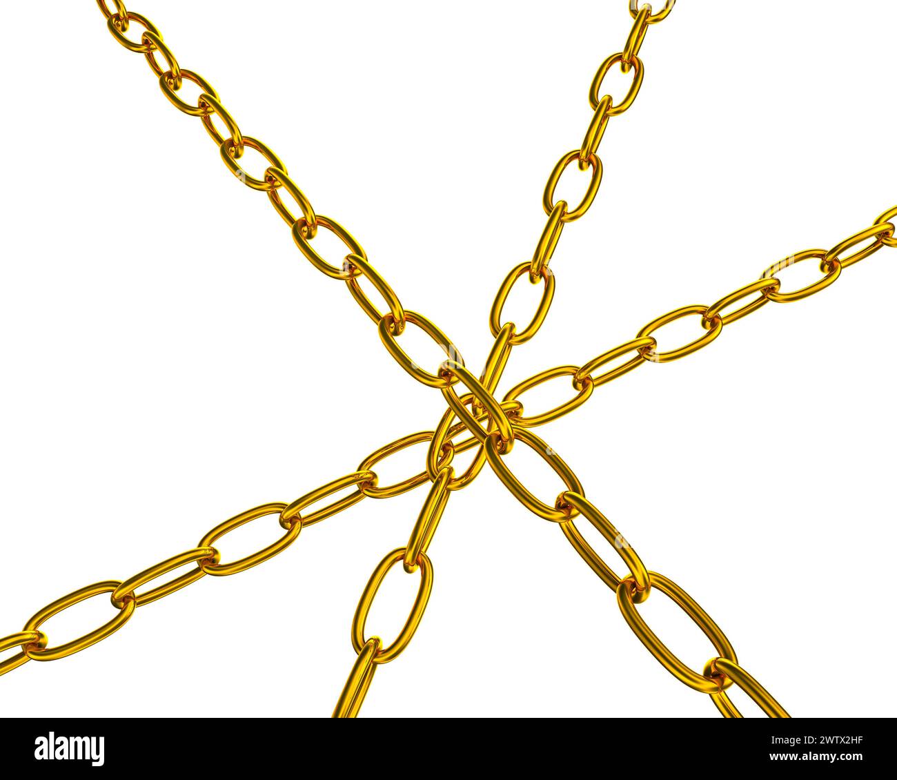 Strained chains from golden metal. Security and power concepts ...