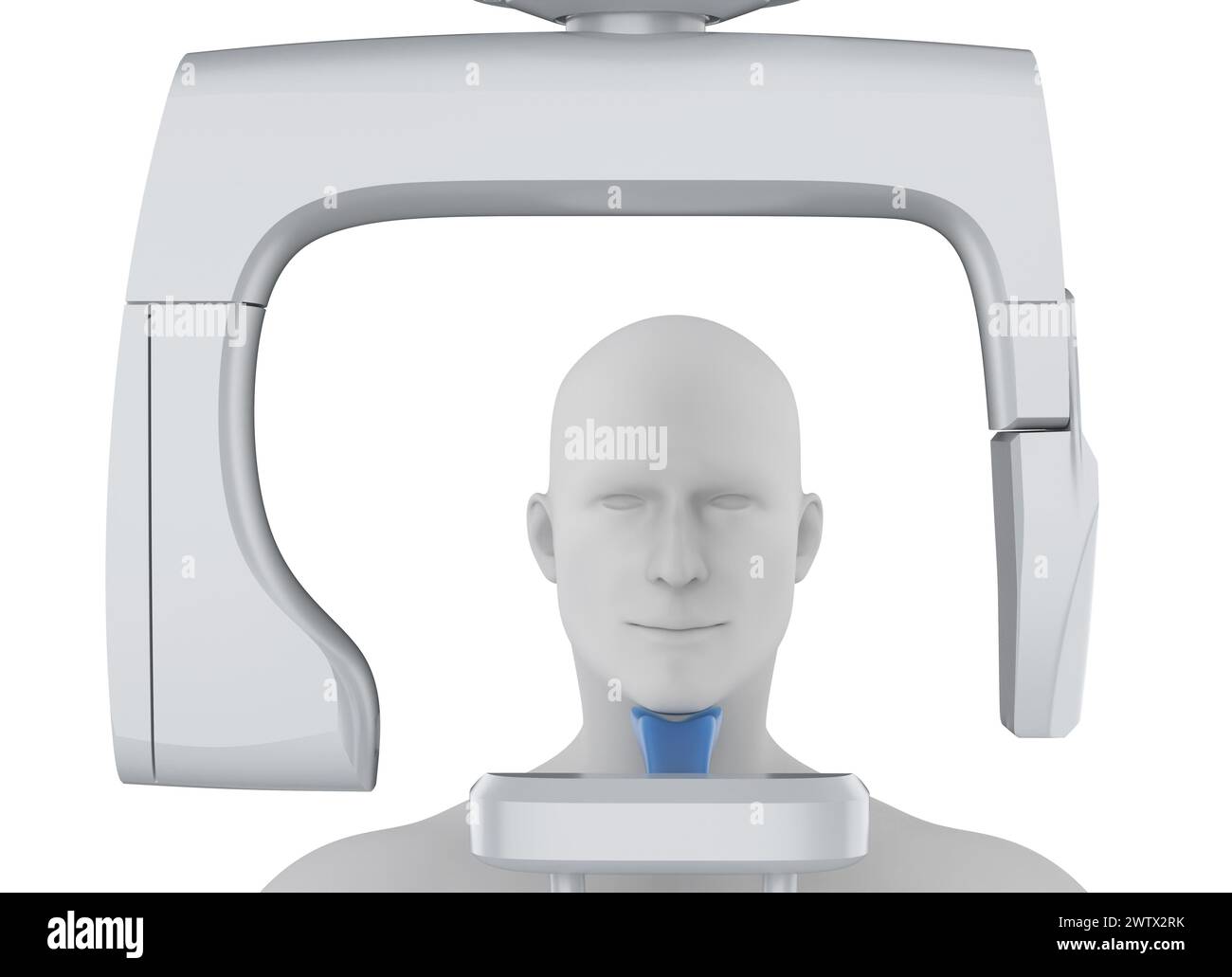 3d rendering x-ray scanner machine with dummy patient for dental ...