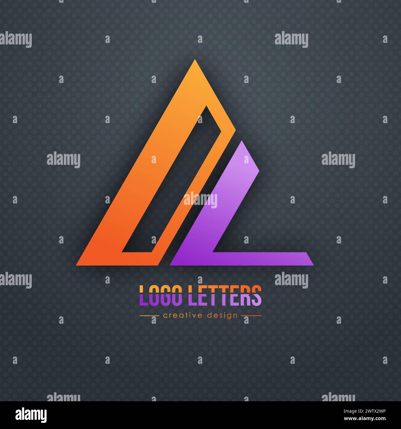 The design of the letters O and L. A logo template for a business card ...