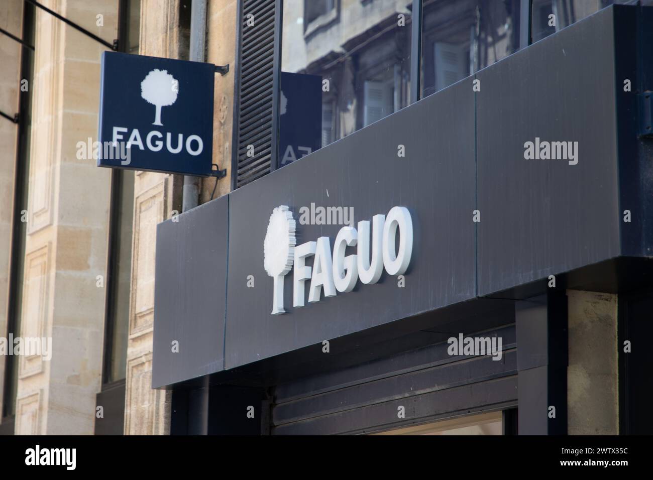 Bordeaux , France - 03 12 2024 : faguo sign text and brand logo facade ...