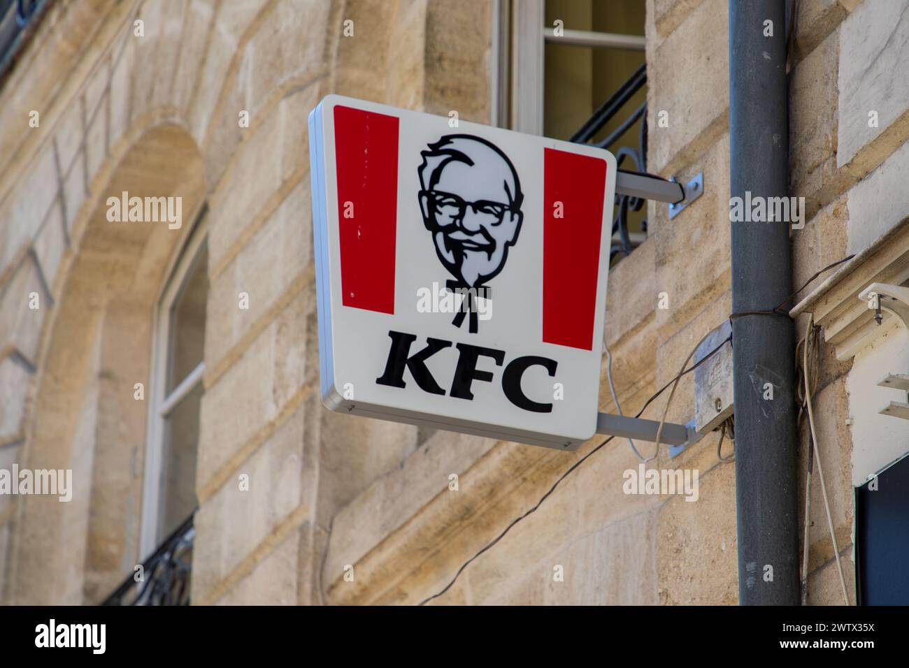 Bordeaux , France - 03 12 2024 : KFC sign logo store fastfood ...