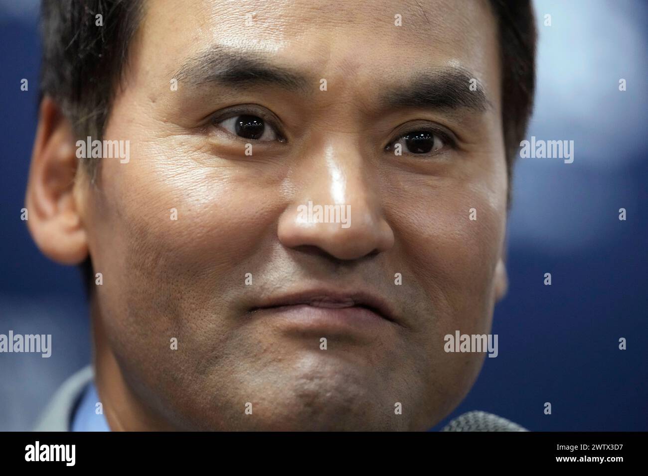 Former Los Angeles Dodgers pitcher Chan Ho Park attends a press ...